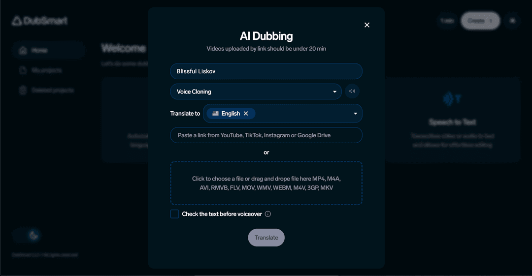 Video Dubbing with Voice Cloning | Text to Speech